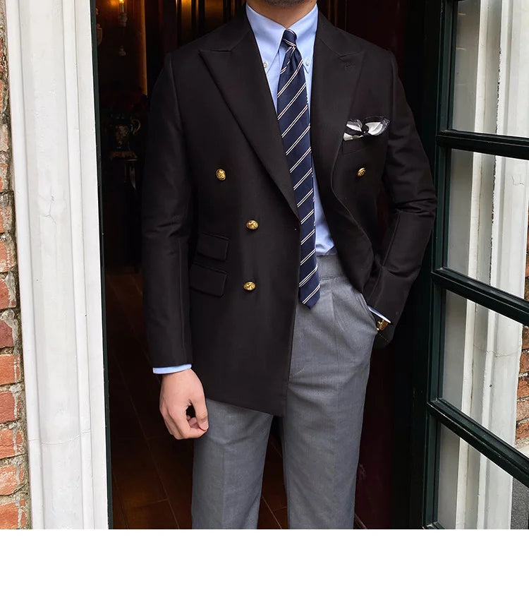 Blazer Slim Masculino Transpassado Looped LS029